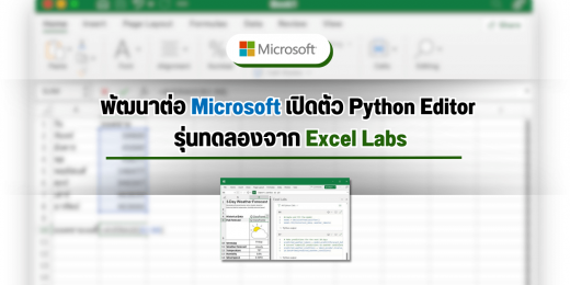 พัฒนาต่อ Microsoft เปิดตัว Python Editor รุ่นทดลองจาก Excel Labs | Blog ...